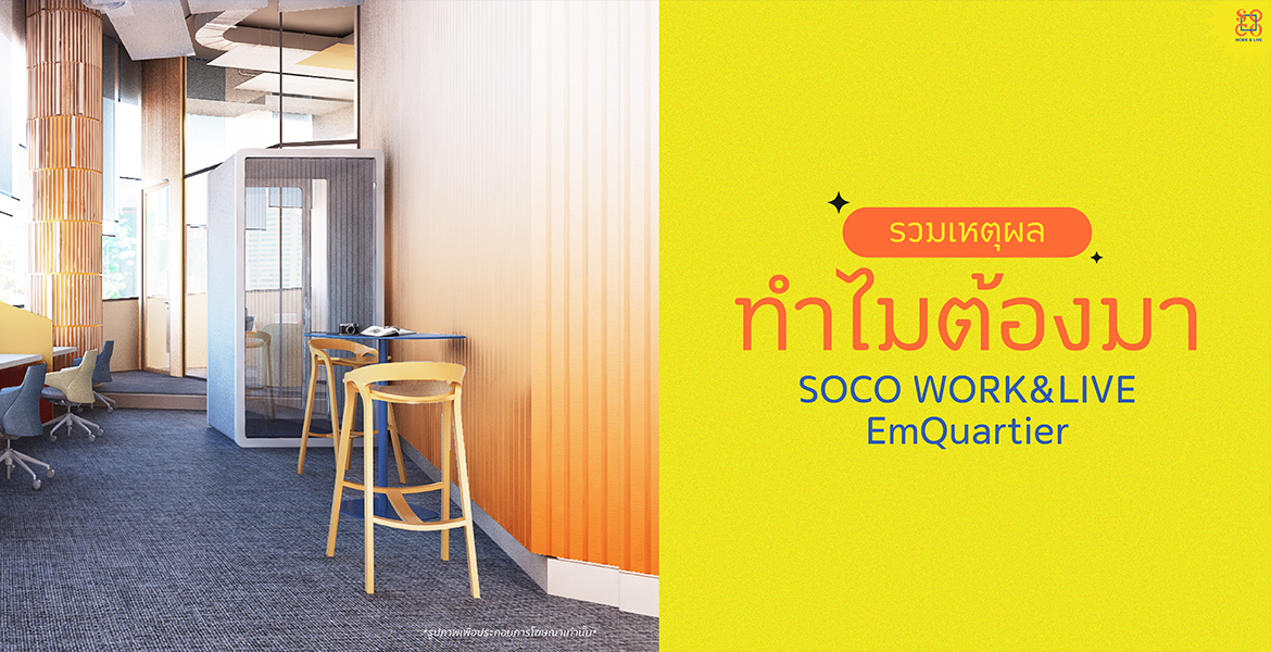 รวมเหตุผล ของคน So Cool ที่ชอบมาทำงานใน SOCO WORK&LIVE EmQuartier